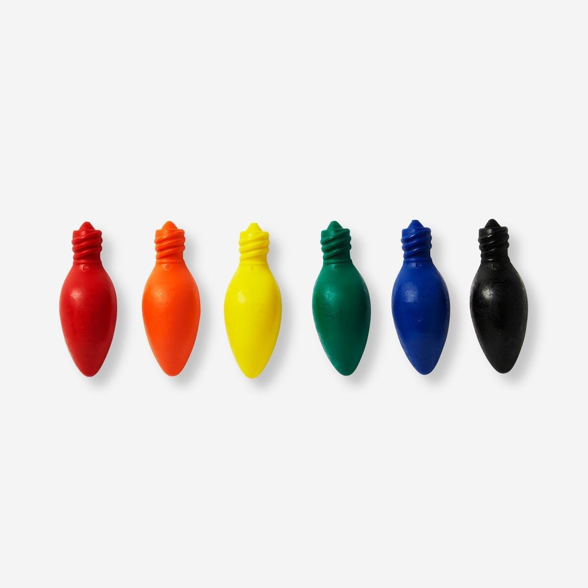 Multicolour lightbulb shaped crayons | Flying Tiger UAE