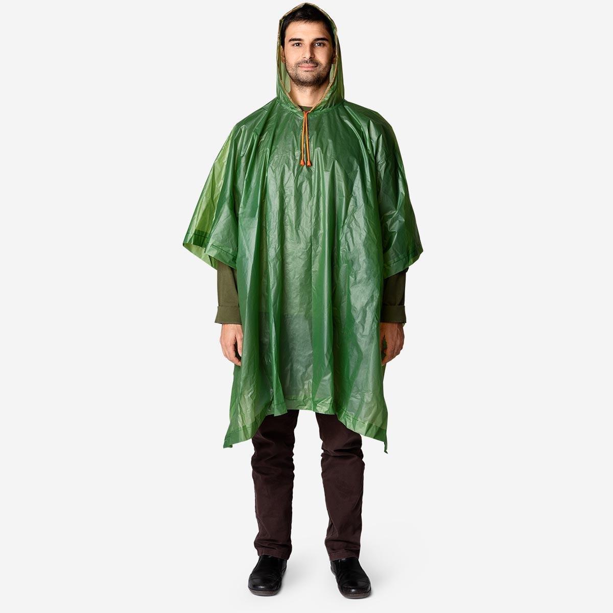 Green rain poncho incl. pouch | Flying Tiger UAE