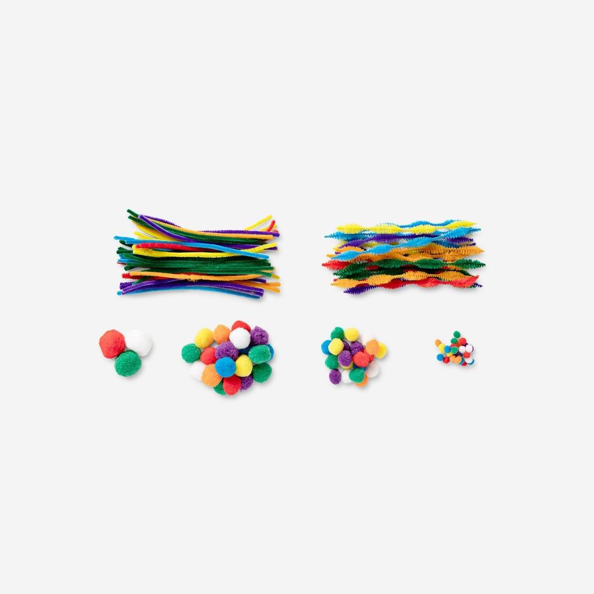 Multicolour pompoms and pipe cleaners | Flying Tiger UAE