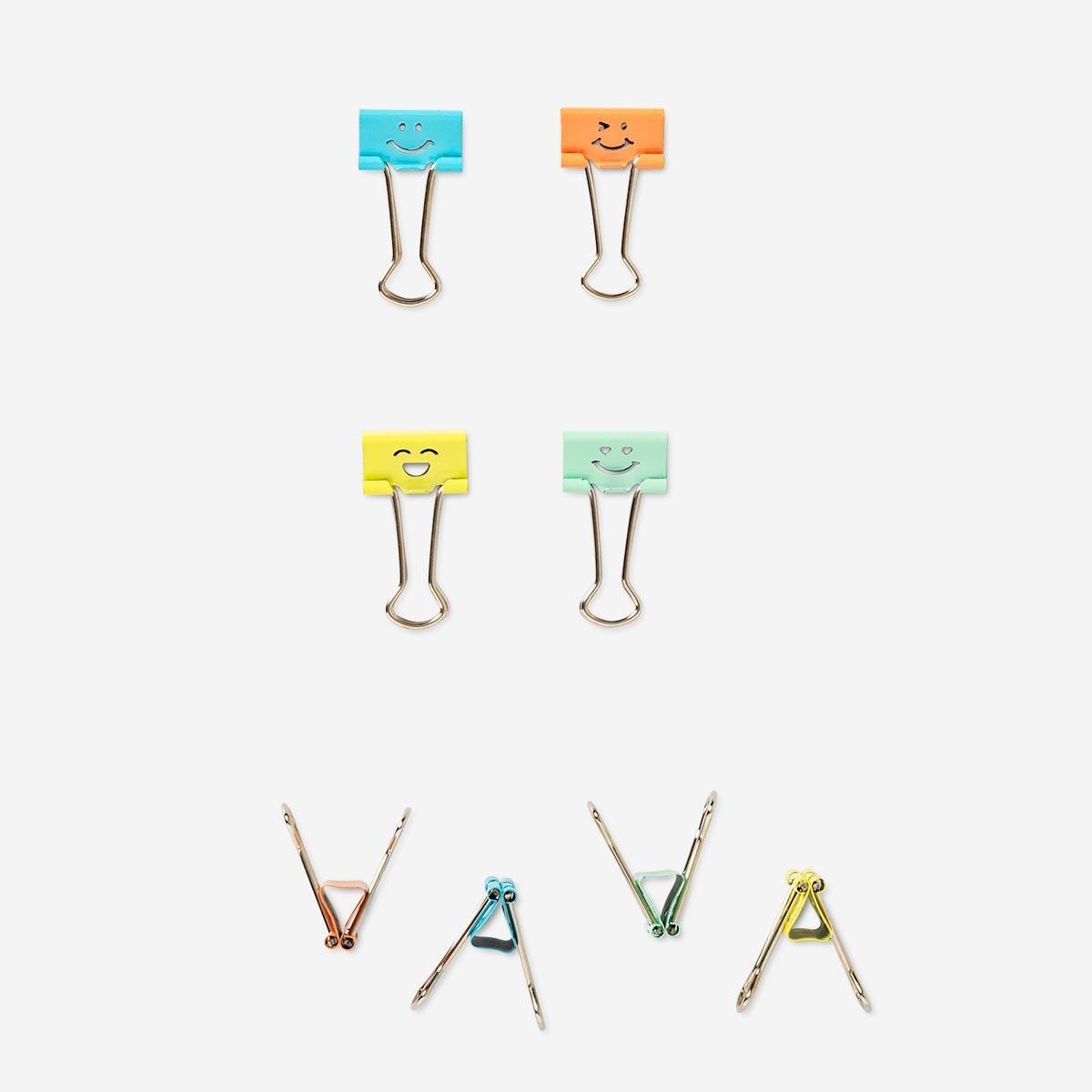 Multicolour Foldback Clips, Pack Of 20 | Flying Tiger UAE