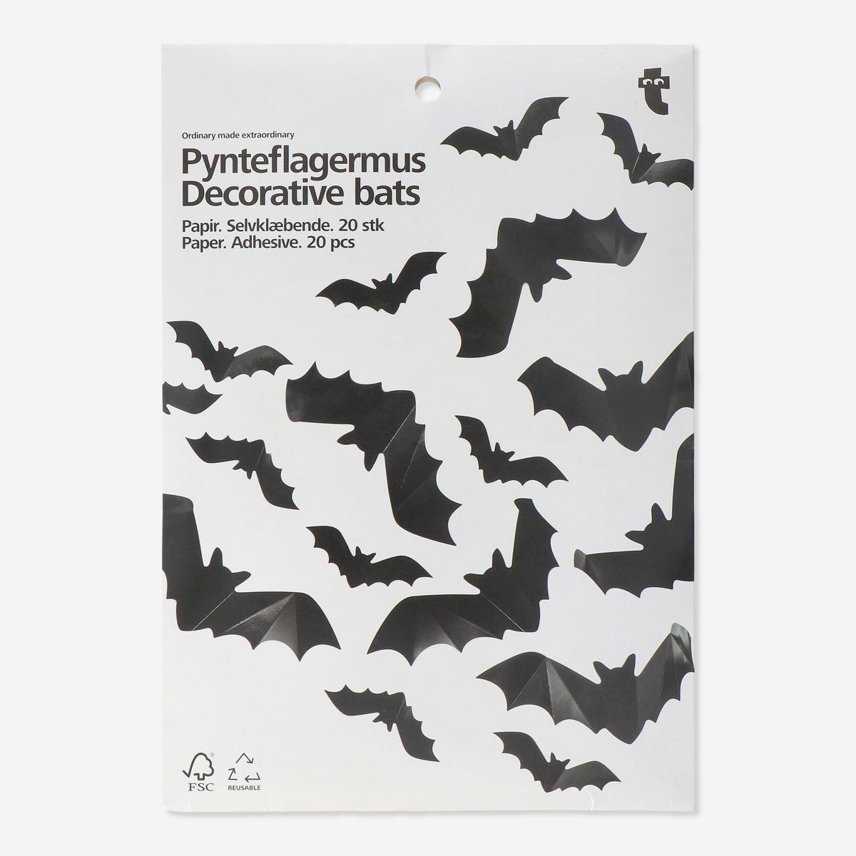Black Adhesive Decorative Bats | Flying Tiger UAE