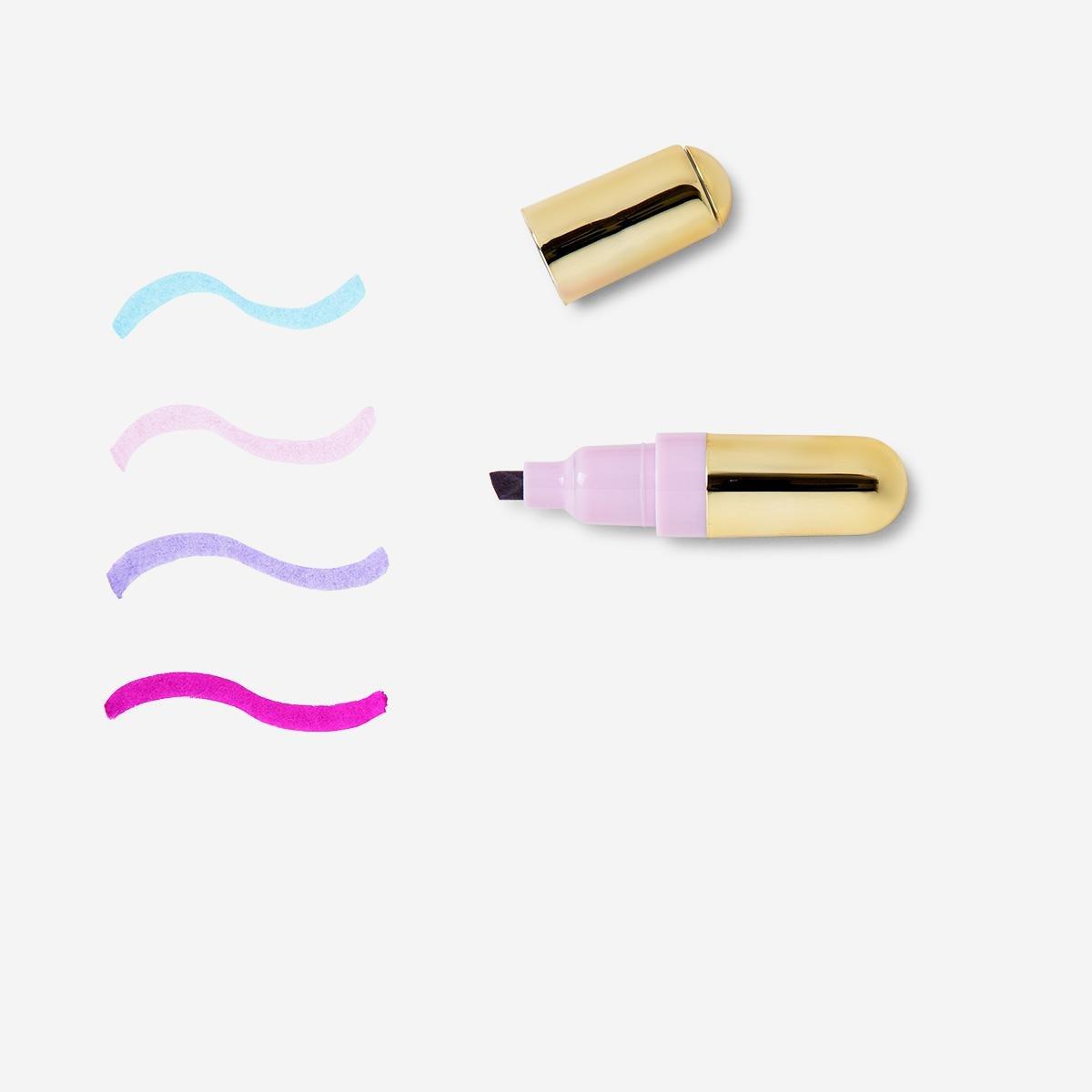 Multicolour highlighter (lipstick). 4 pcs | Flying Tiger UAE