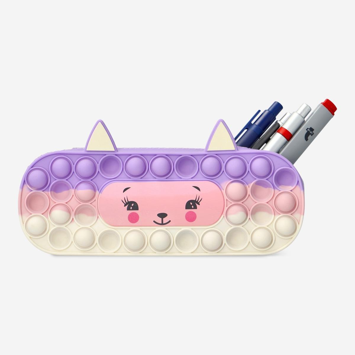 Multicolour push pop pencil case | Flying Tiger Kuwait