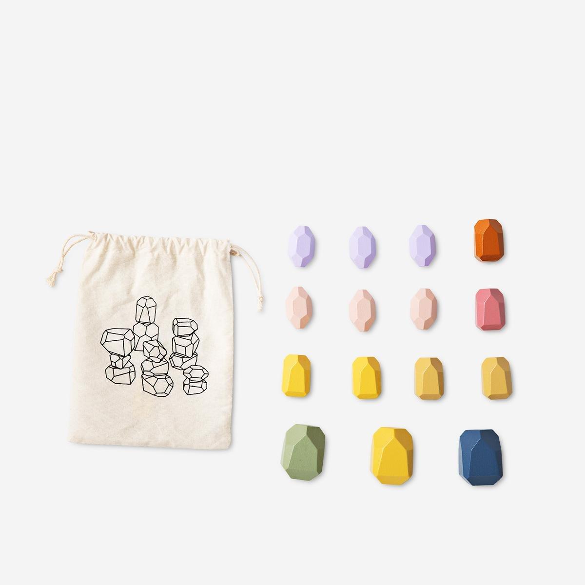 Multicolour balancing stones. 15 pcs | Flying Tiger Kuwait