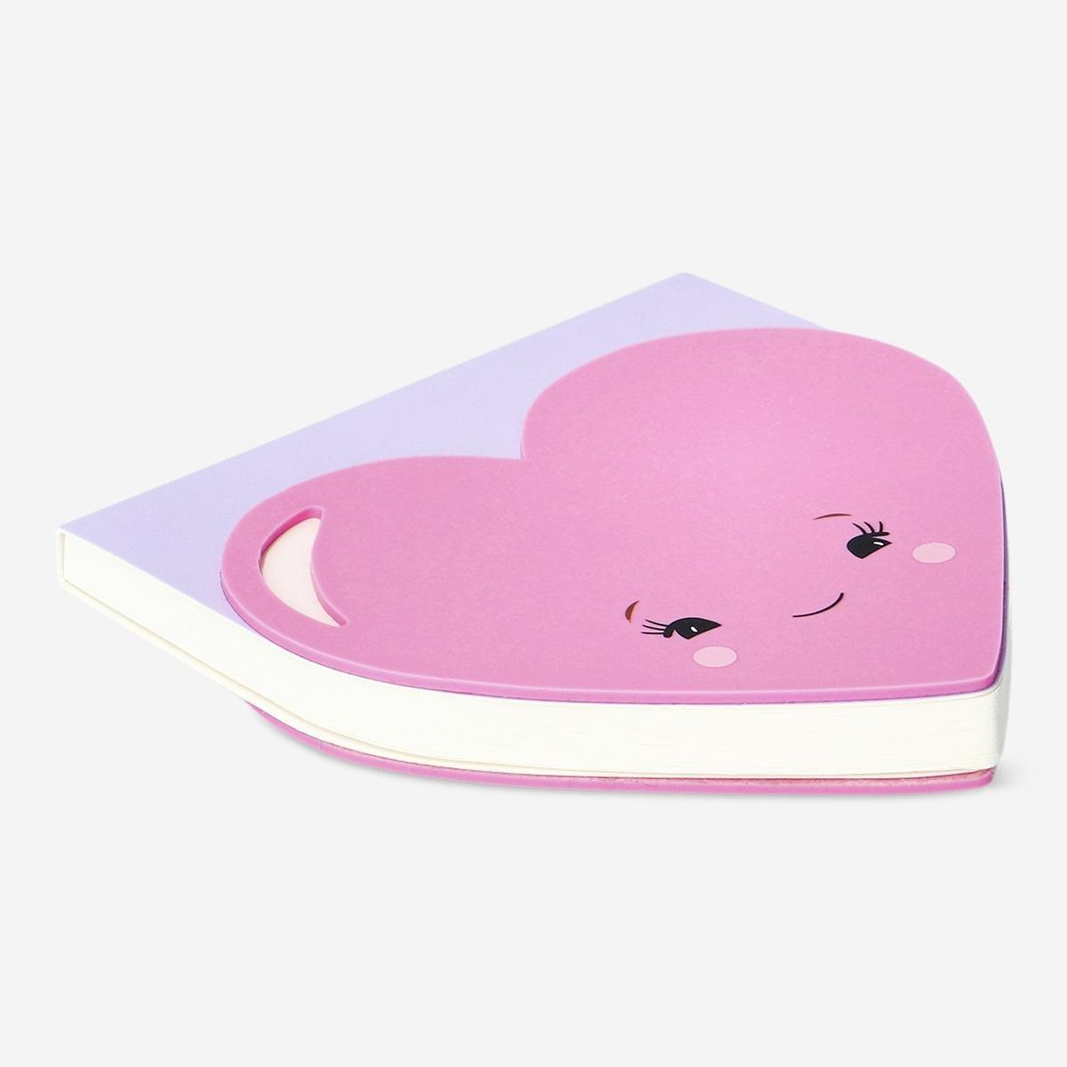 Pink heart-shaped notebook | Flying Tiger UAE