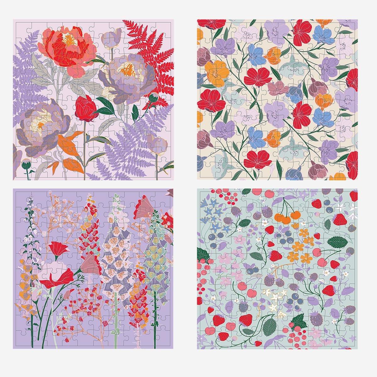 Multicolour Set Of Puzzles - 4X100 Pcs | Flying Tiger Kuwait