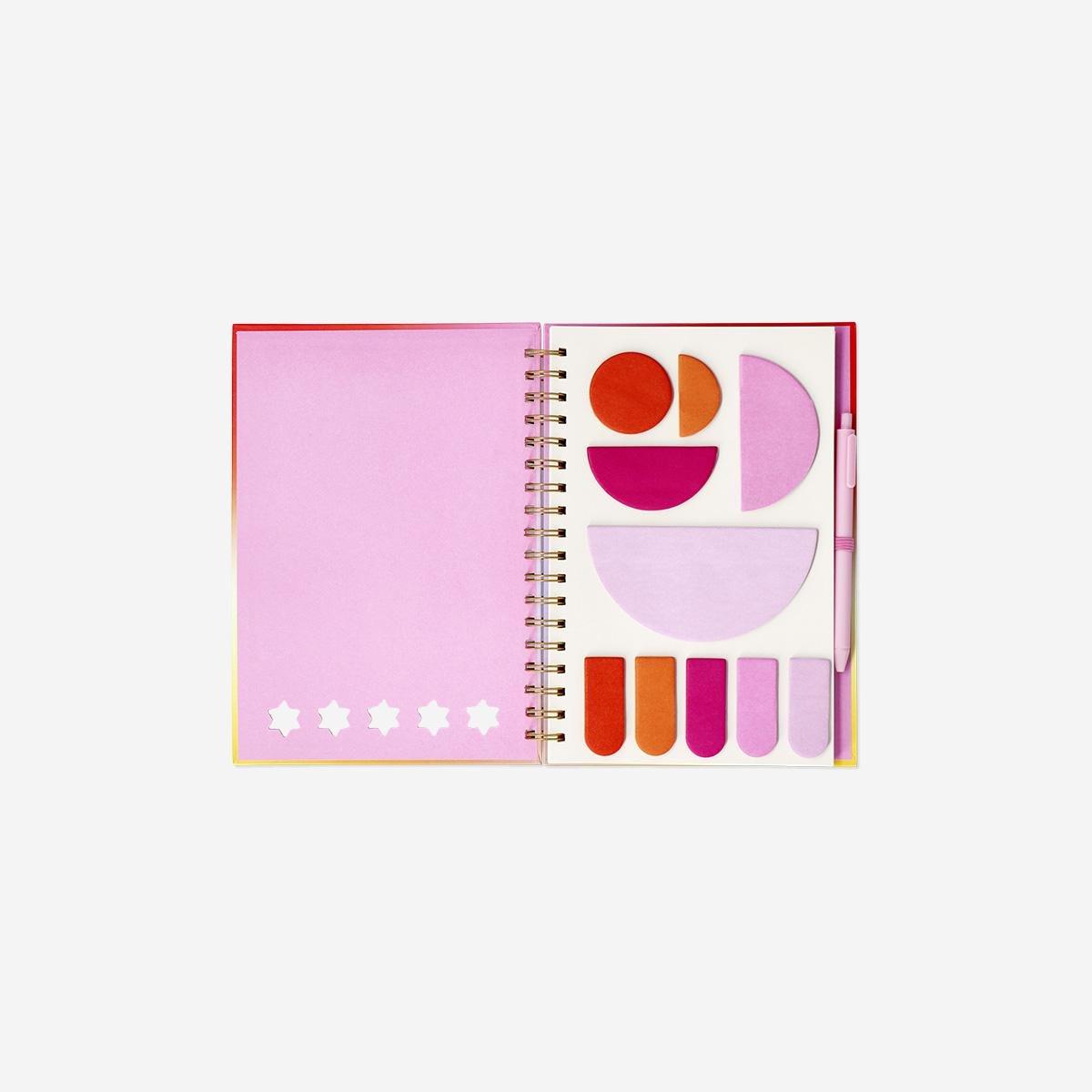 Multicolour B5 Notebook With Page Markers And Pen | Flying Tiger UAE