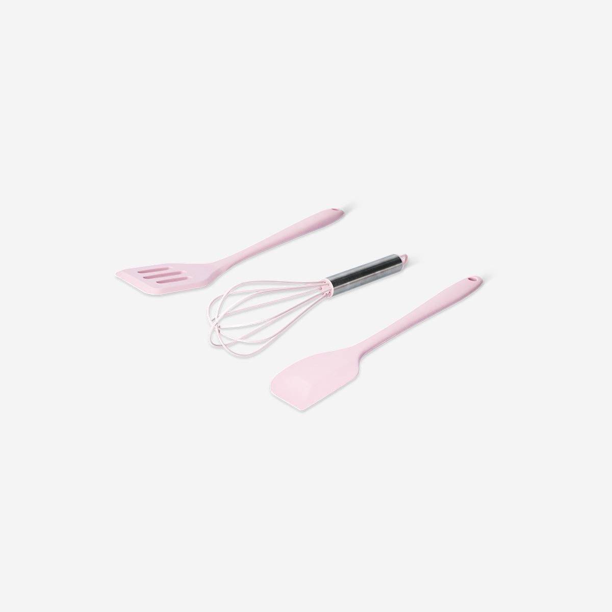 Pink Kitchen Utensils, 3 Pcs | Flying Tiger UAE
