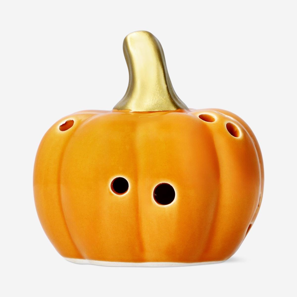 ORANGE Luminous LED ceramic pumpkin | Flying Tiger UAE